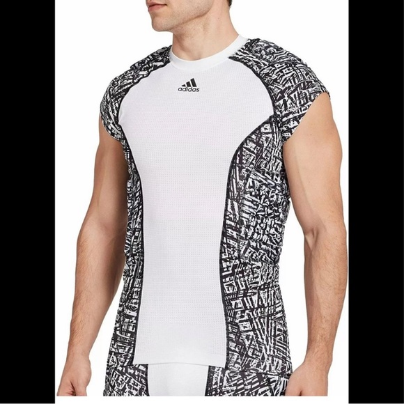 adidas | Shirts | Adidas Techfit Padded Integratedfootball Shirt Black ...